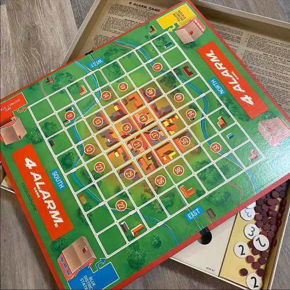 Milton Bradley | Games | Vintage 962 Milton Bradley 4 Alarm Fire ...